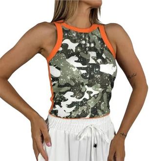 Generic Haut scintillant sans manches - Débardeurs à paillettes pour femme, gilet tendance à coupe ajustée, gilet classique pour rave fête, tunique légère, ha