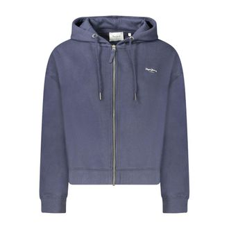 Pepe Jeans London Blaue Baumwoll-Hoodie f&uuml;r Frauen