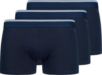 Skiny Slip SKINY Cotton Multipack, Herren, Gr. XXL, blau (crown blau), Obermaterial: 95% Baumwolle, 5% Elasthan, unifarben mit Farbeinsatz, normal, Unterhos