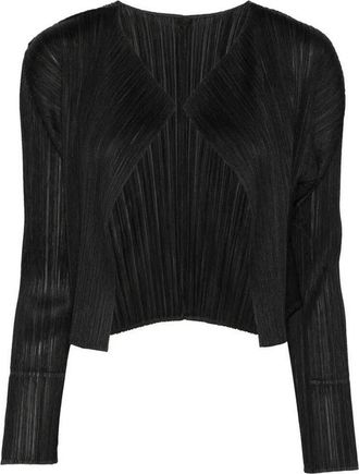 Pleats Please Issey Miyake Cardigan - Schwarz