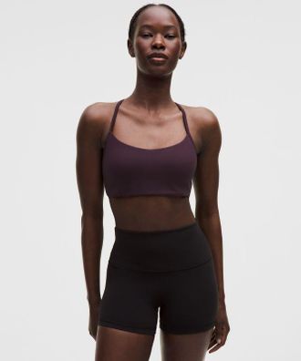 lululemon Flow Y BH Leichter Halt f&uuml;r A/B-Cups Evolve f&uuml;r Frauen - Gr&ouml;&szlig;e 2XS in Black Plum