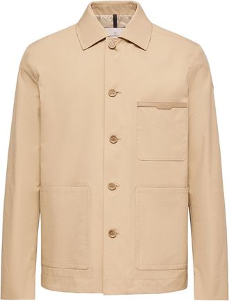 Moncler Moncler Surchemise Nanav En Seersucker, Homme, Beige, Taille: 1