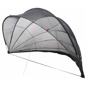 vidaXL Pool-Dome Schwarz 592 x 590 x 275 cm vidaXL