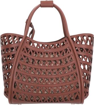 Max Mara Femme, Sacs, Brun, Taille: ONE Size Marine Small Woven Handbag