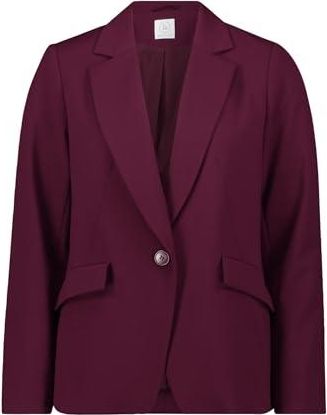 Betty & Co Blazer Kurz Einreiher 1/1 Arm, Aubergine foncée, 42 Femmes