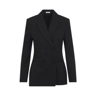 Alexander McQueen Nadelstreifen-Sakko - - Jackets - Damen - Schwarzk - M
