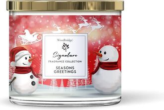 Woodbridge Candle Duftkerze im Glas mit Deckel | Seasons Greetings | Duftkerze Winter | Kerzen 3 Docht | Kerzen lange Brenndauer (40h) | Geschenk für Frauen