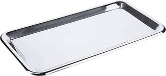 Contacto Ausstelltablett 30 x 16 cm Edelstahl 18/10 hochgl&auml;nzend, offen geb&ouml;rdelter Rand, sp&uuml;lmaschinengeeignet, Gastro-Qualit&auml;t f&uuml;r Theke, Buffet