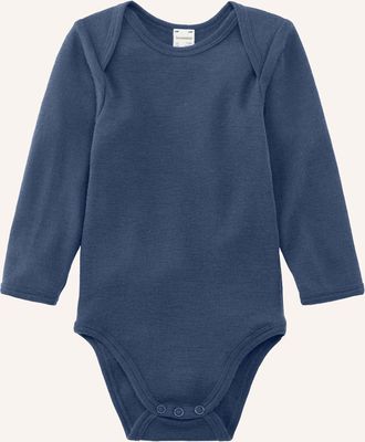 Hessnatur Hessnatur Hessnatur Langarm Body Aus Bio-Merinowolle Mit Seide blau