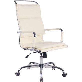 Clp Chaise de bureau &eacute;l&eacute;gante avec m&eacute;canisme doscillation int&eacute;gr&eacute; diverses couleurs colore : Cr&egrave;me