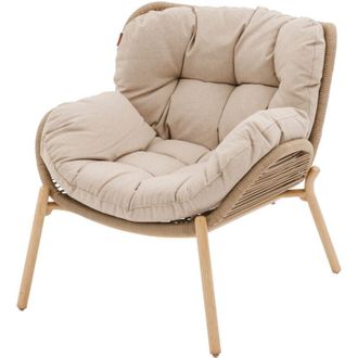 Hesperide Gartenstuhl mit Kissen, Polyrattan, MELOANE
