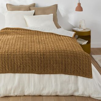 La Redoute Interieurs Edredon Matelass&eacute; Velours Coton Paulette