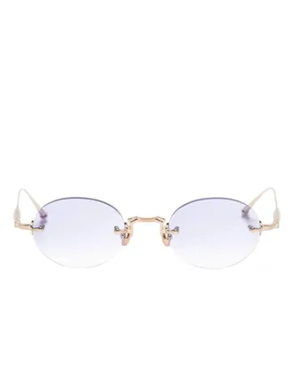 Matsuda lunettes de soleil M5002 &agrave; monture ovale - Or