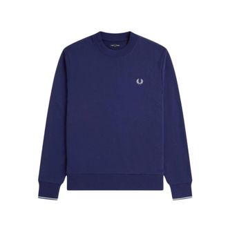 Fred Perry M7535 Crewneck Sweatshirt - - Sweatshirts & Hoodies - Herren - Blau - L