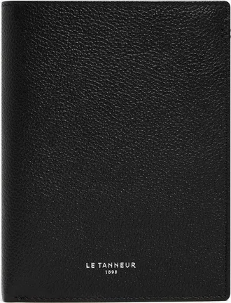 Le Tanneur Grand portefeuille zipp&eacute; 2 volets Lucien en cuir grain&eacute;