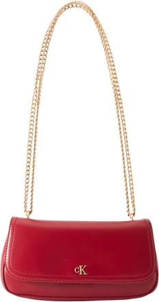 Calvin Klein Convertible Chain Small Bag - - Bags - Damen - Rot - ONE SIZE