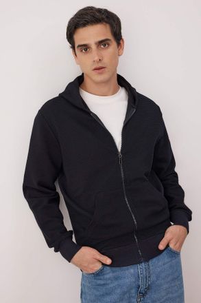 Trendyol MAN Herren Dunkelblau Einfarbig Lang Regular Fit Sweatshirts