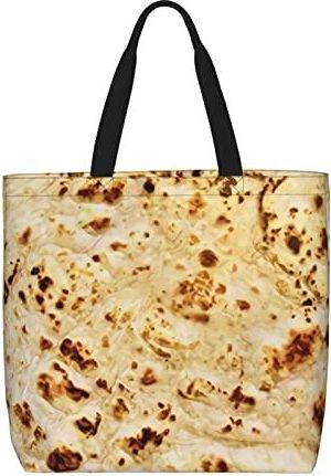 Generic Sac Fourre-Tout Burritos Taco G&eacute;ant &Agrave; La Tortilla De Farine Sac Fourre Tout Femme Personnaliser Avec Poign&eacute;es Sacs En Toile Pour Femmes, Pour Femmes, 