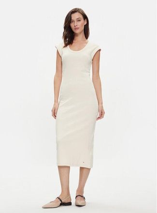 Tommy Hilfiger Sommerkleid WW0WW41273 Beige Slim Fit
