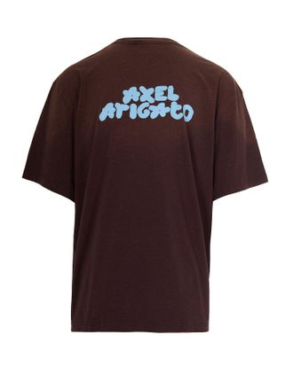 Axel Arigato Mens T-Shirt Bubble Reverse Dark Brown Organic Cotton T-Shirts And Polos