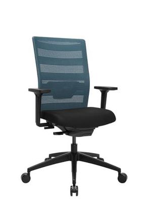 Topstar | Bürostuhl AirWork | mit Armlehnen | Synchronmechanik | schwarz | Petrol