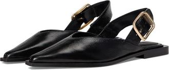 Steve Madden Ballerines plates Shay pour femme, cuir noir, 38-39 EU