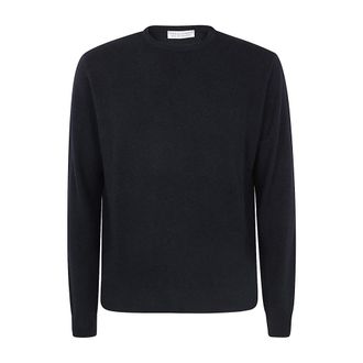 FILIPPO DE LAURENTIIS Stilvolles Langarmshirt mit Rundhalsausschnitt - - Knitwear - Herren - Schwarzk - 3XL