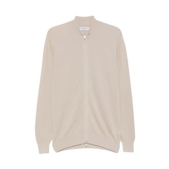 Gran Sasso Cardigan zipp&eacute; - Homme - Pulls - Beige - Taille: 3XL