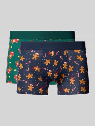 Christian Berg Trunks im Allover-Look im 2er-Pack