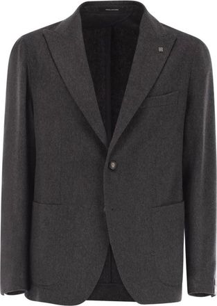 Tagliatore Homme, Vestes, Gris, Taille: 2XL Single-Breasted Wool Blend Blazer