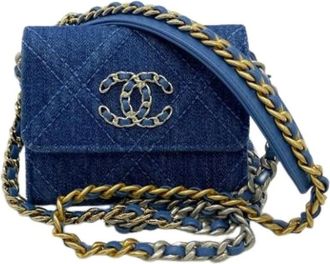 Chanel Sac bandouli&egrave;re Pre-owned en jean - Femme - Pre-owned - Bleu - Taille: ONE Size