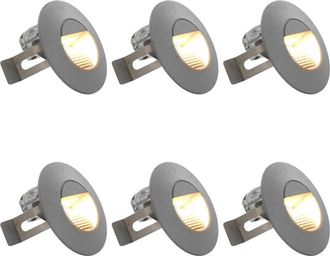 vidaXL Vidaxl - Au&szlig;enwandleuchten 6 Stk. led 5 w Silbern Rund 984586