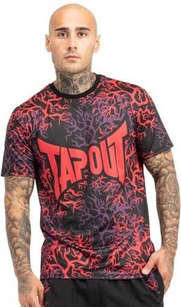 Tapout Rootstock T-Shirt Fonctionnel, Noir, Rouge, Aubergine, 3XL Hommes