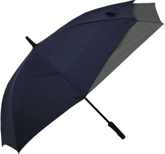 Doppler Langschirm Fiber Long Automatic Move - Idealer Partnerschirm - Automatik - Navy/Grau