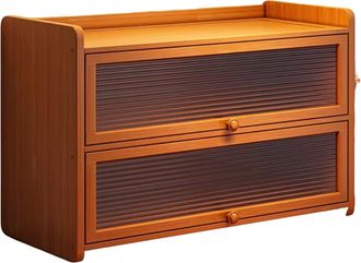 Generic Sideboard, schmale Ablagebox mit Klappdeckel, doppelst&ouml;ckig, gro&szlig;es Fassungsverm&ouml;gen, abgerundete Ecken, staubgesch&uuml;tzte Aufbewahrung for K&uuml;chengeschi