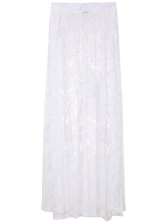 Amir Slama pantalon en dentelle à coupe ample - Blanc