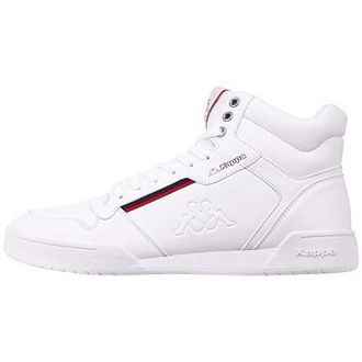 Kappa Mangan, Baskets Hautes Mixte Adulte, (White/Red 1020), 45 EU