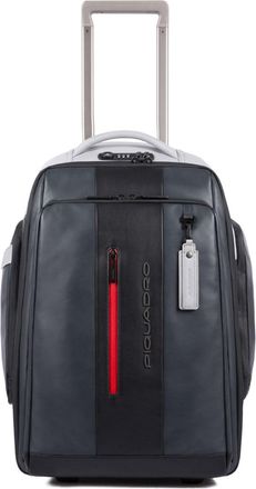 Piquadro 54 cm Business-Koffer mit 2 Rollen - Premium-Leder - Grau - Profis
