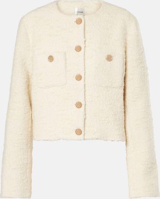 Frame Denim Cropped-Jacke aus einem Baumwollgemisch