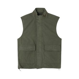 American Vintage &Auml;rmellose Baumwollweste - - Jackets - Herren - Gr&uuml;n - S