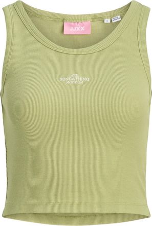 Jack & Jones Damen Jxfallon STR Sl Emb Rib Top JRS, Fern, Small