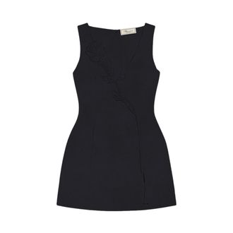 Blumarine Mini-robe en cady brod&eacute;e - Femme - Robes - Noir - Taille: 38 FR