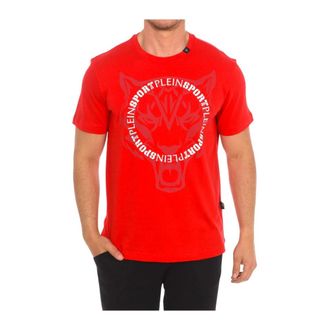 Plein Sport T-Shirt mit kurzen &Auml;rmeln und Markendruck - - Sport - Herren - Rot - L
