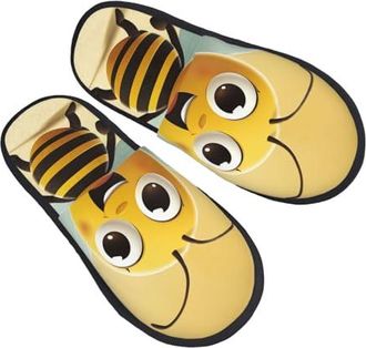 Generic Pantoufles De Voyage Abeille De Dessin Anim&eacute; Doux Pantoufles DH&ocirc;tel Lavables Chaussons Maison Pour Spa Invit&eacute; Chambre L