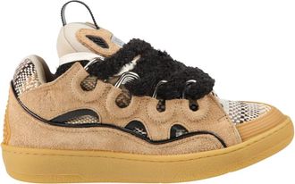Lanvin Femme, Chaussures, Beige, Taille: 39 EU Curb Suede Baskets
