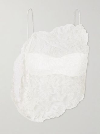 CHRISTOPHER ESBER Haut En Dentelle Cordonnet De Coton - Blanc