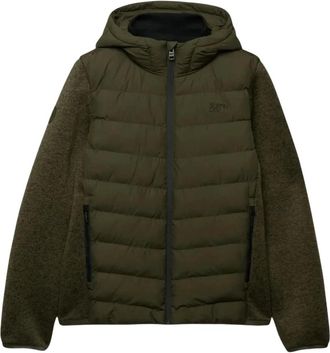 Superdry Veste hybride en maille &agrave; capuche Storm - Homme - Vestes - Vert - Taille: L