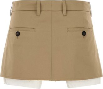 Miu Miu Corda Exterior: Cotton Gonne Skirt