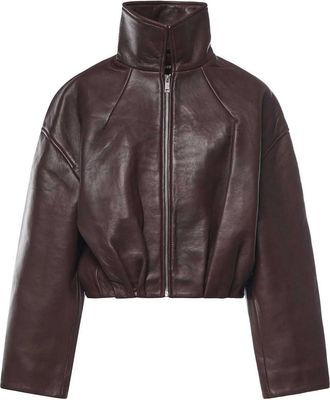 Rotate Lederjacke - Dunkelbraun