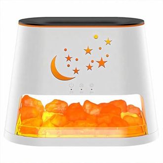Generic Humidificateur apaisant avec Design en Pierre de sel, Trois parfums, minuterie et éclairage dambiance, Silencieux pour la Chambre à Coucher et Le Bure